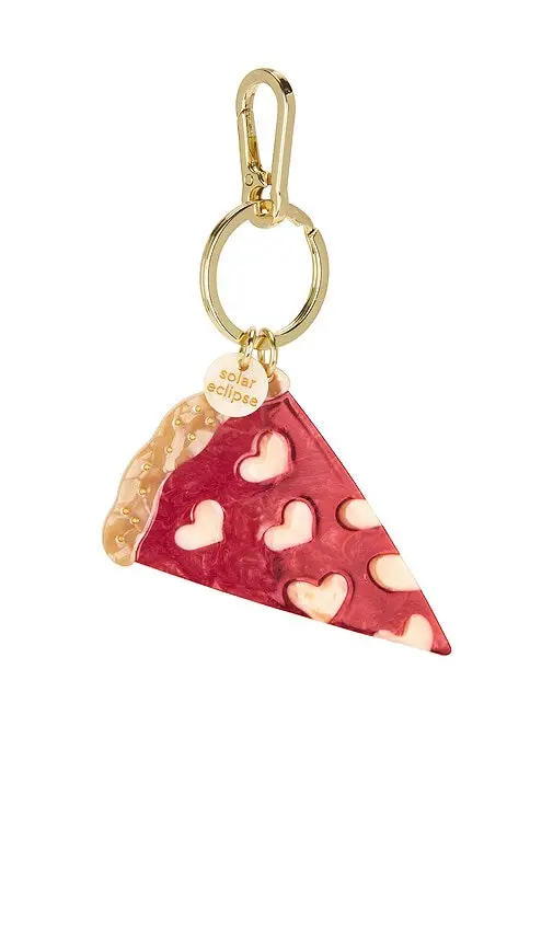 SOLAR ECLIPSE Hand-painted Bag Charm - Pizza