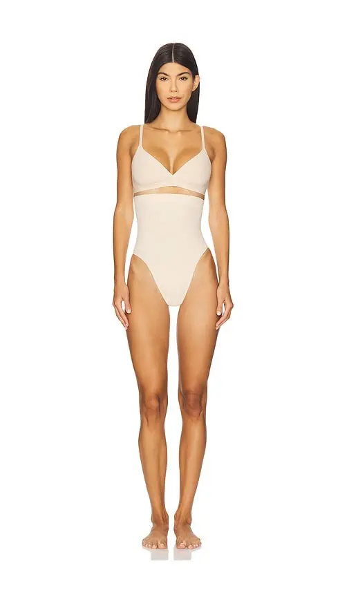 SKIMS Seamless Sculpt High Waist Thong In Nude - Sand