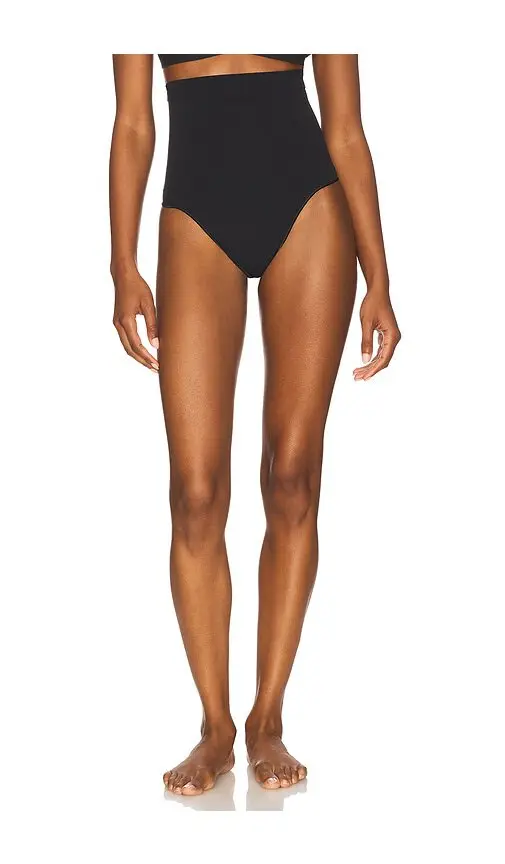 SKIMS Seamless Sculpt High Waist Thong In Black - Onyx
