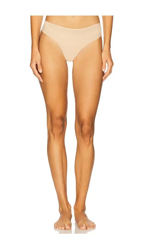 SKIMS Fits Everybody Thong In Tan - Clay