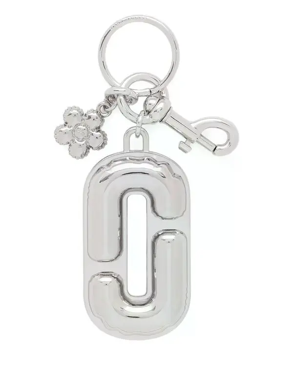 Marc Jacobs The J Marc Balloon-shaped Flower-embellished Keyring - Silver