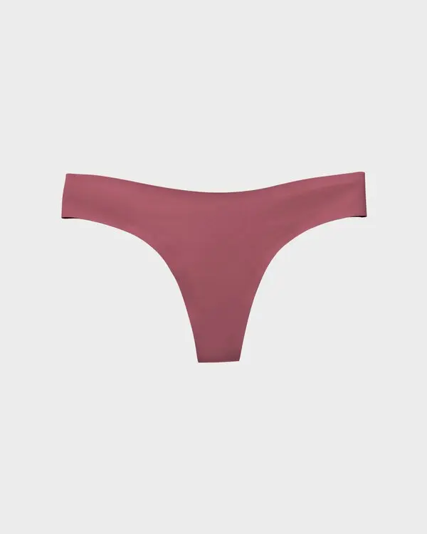 EBY Thong Panties, Seamless - Mauvewood