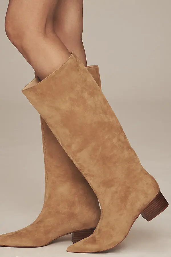 SILENT D Kaias Knee-high Boots - Natural Suede