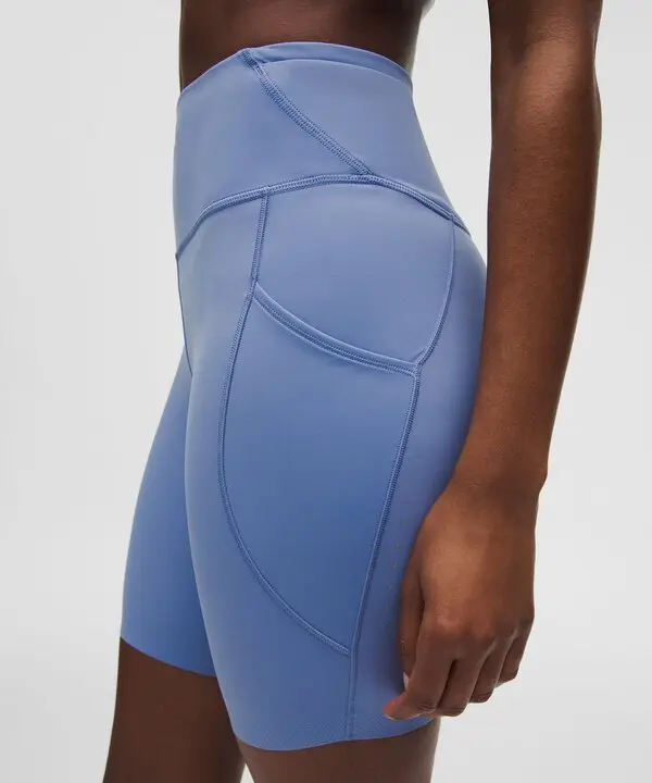 Lululemon Fast And Free High-rise Short - Prep Blue