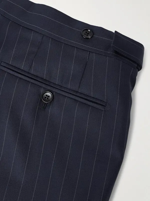 TOM FORD Slim-fit Pinstriped Wool-twill Trousers