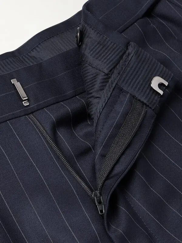TOM FORD Slim-fit Pinstriped Wool-twill Trousers