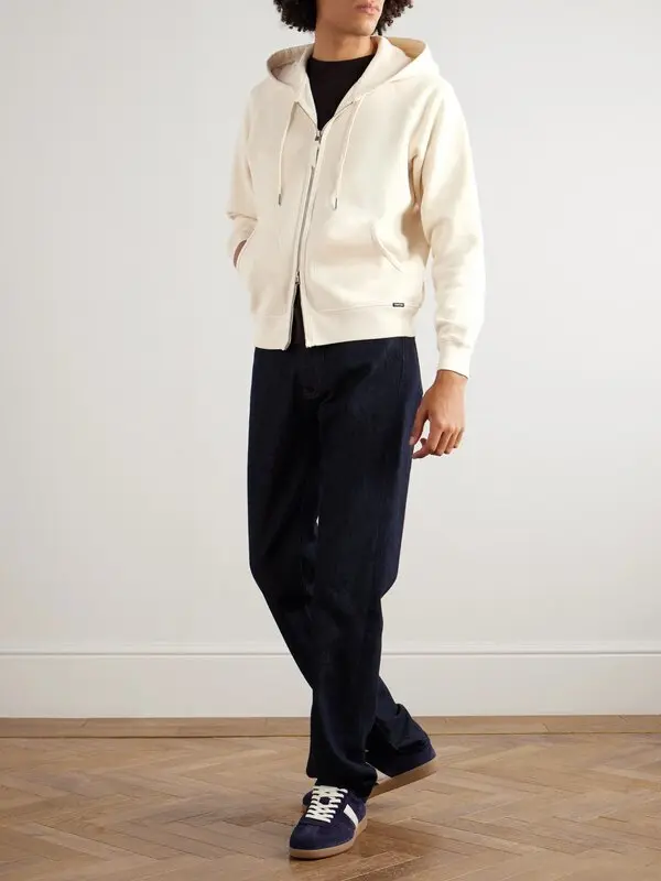 TOM FORD Slim-fit Cotton-jersey Zip-up Hoodie