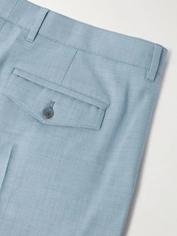 Paul Smith Tapered Pleated Stretch-wool Suit Trousers