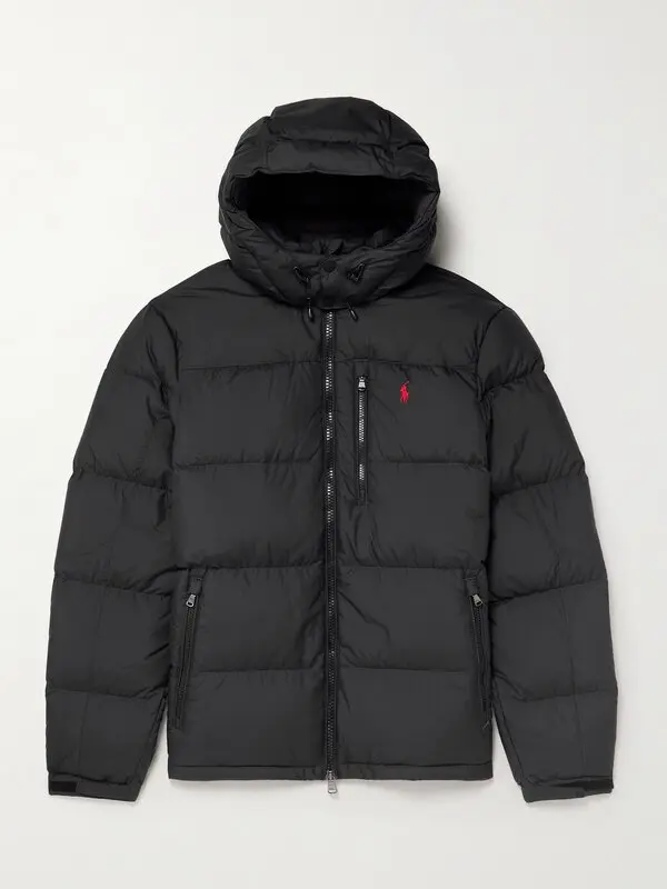 Polo Ralph Lauren Logo-embroidered Quilted Down Jacket - Black