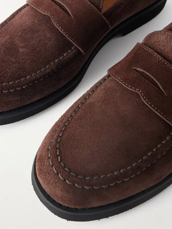 SEBAGO Ryan Suede Penny Loafers - Brown