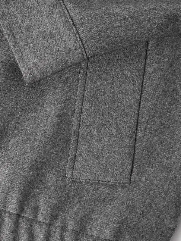 SLOWEAR Brushed Wool-blend Flannel Bomber Jacket - Gray