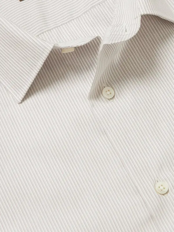 Canali Pinstriped Cotton Shirt