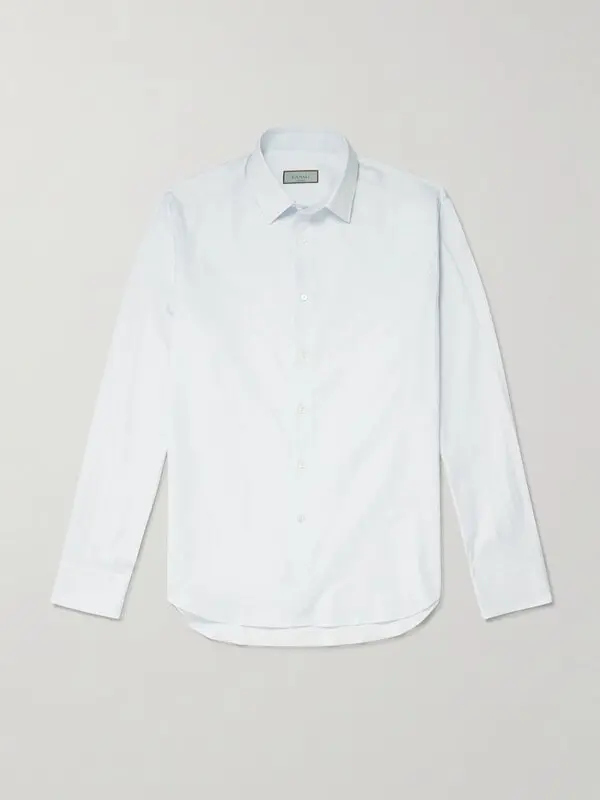 Canali Herringbone Cotton Shirt