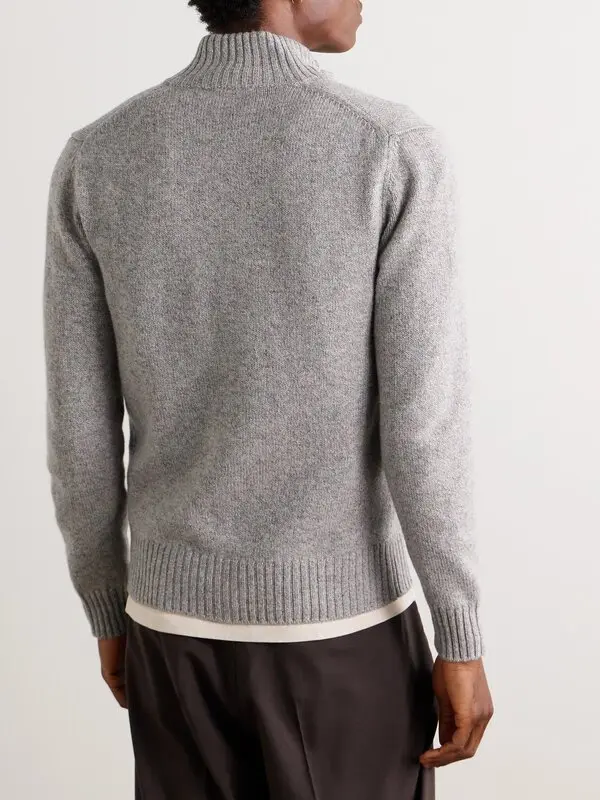 SLOWEAR Incotex Zanone Slim-fit Virgin Wool Cardigan - Gray