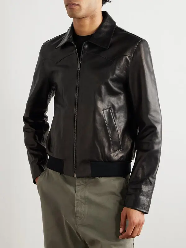 NILI LOTAN Hammond Leather Jacket