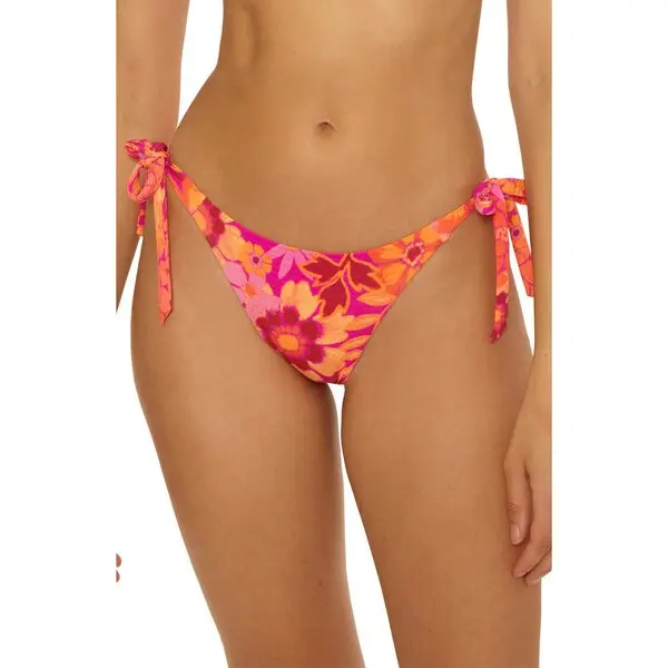 BECCA® By Rebecca Virtue Copacabana Tie Side Bikini Bottoms - Pink Multi