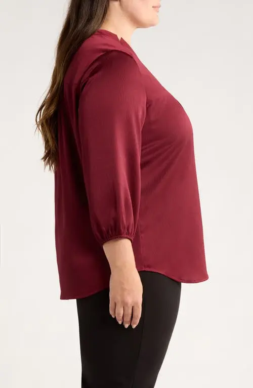 Jones New York Notch Neck Blouse