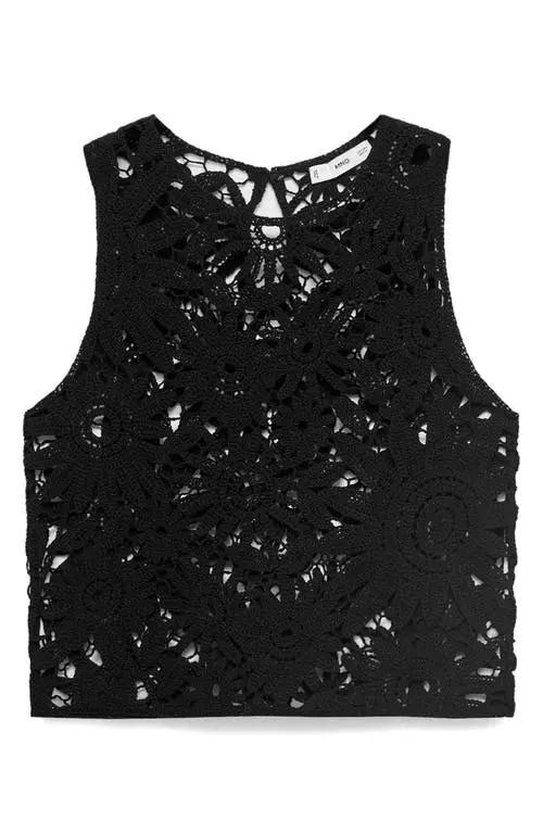 Mango Floral Lace Tank Top
