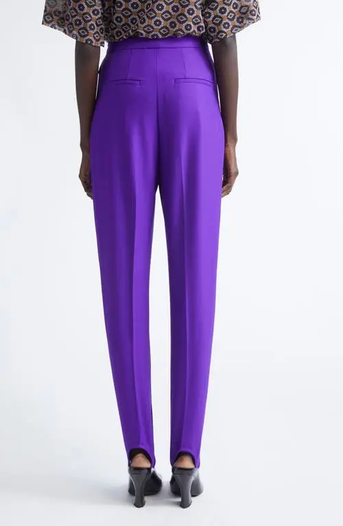 Dries Van Noten Stretch Wool Stirrup Leggings - Purple