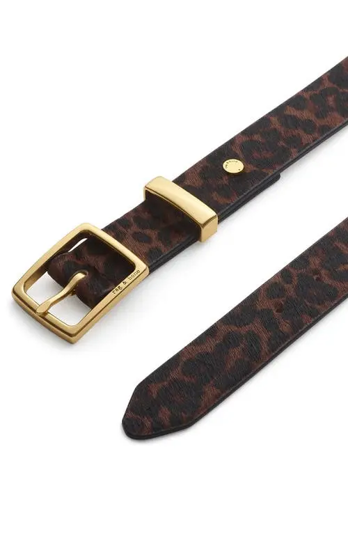 Rag & Bone X Boyfriend Calf Hair Belt - Leopard