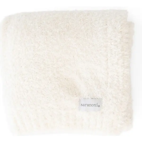 SARANONI Bamboni Receiving Blanket - Ivory