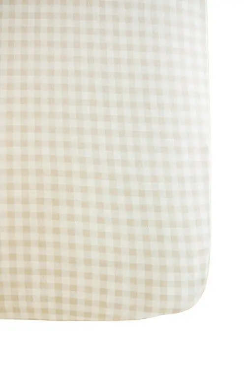 SARANONI Minky Fitted Crib Sheet - Gingham