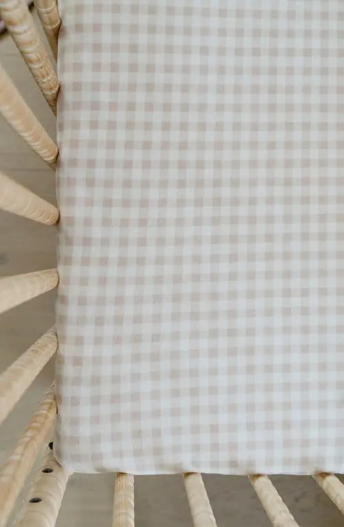SARANONI Minky Fitted Crib Sheet - Gingham