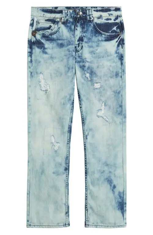 LEVEL 7 Distressed Slim Straight Leg Jeans