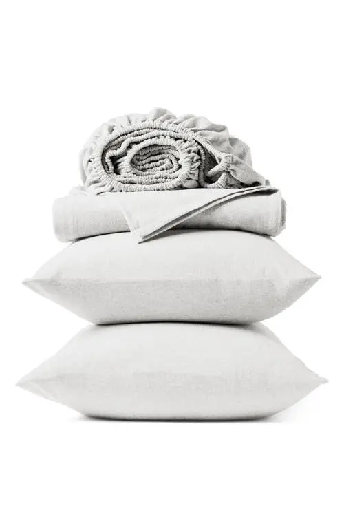 COYUCHI Cloud Brushed Organic Cotton Flannel Pillow Sham - Alpine White