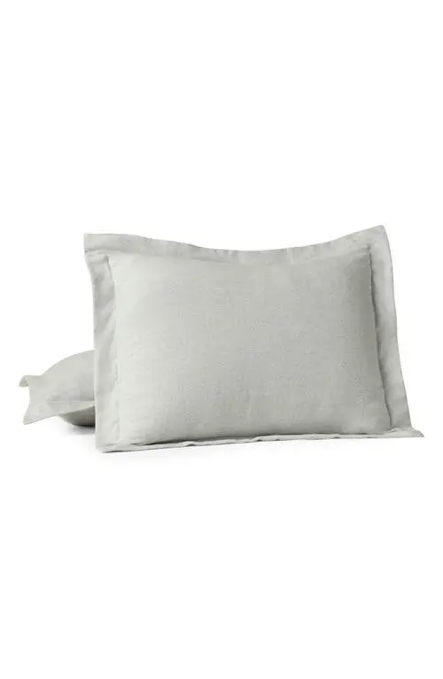 COYUCHI Cloud Brushed Organic Cotton Flannel Pillow Sham - Pale Gray Heather