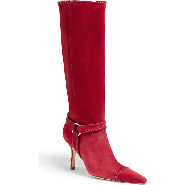 Cinq À Sept Whipstitch Knee High Boots - Bordeaux