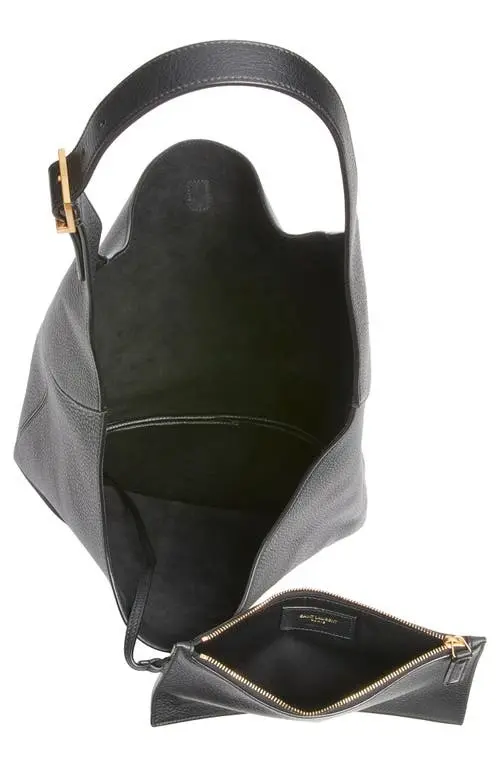 Saint Laurent Le 5 À 7 Leather Hobo Bag