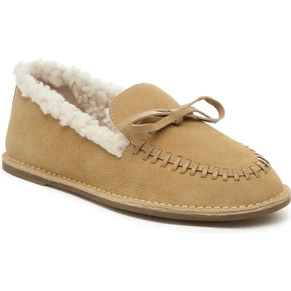 KELSI DAGGER BROOKLYN Huggy Faux Shearling Lined Slipper - Bison