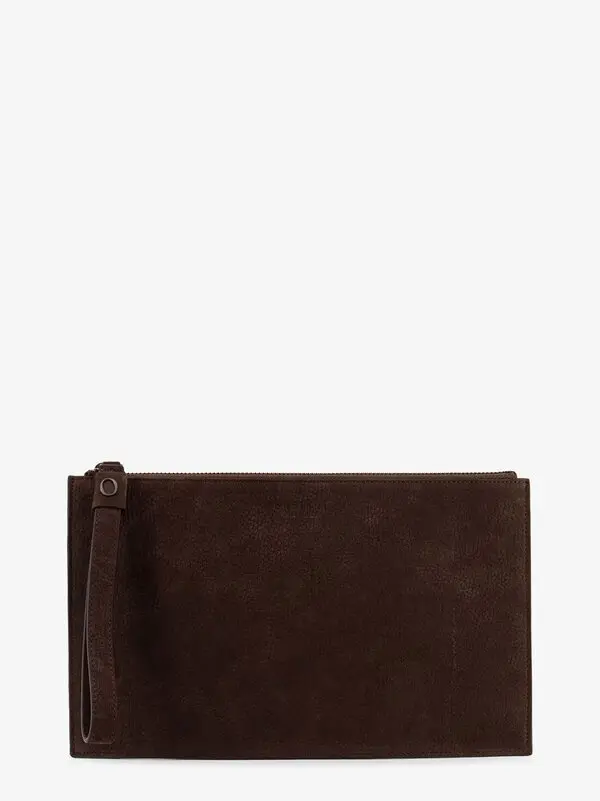 ORTIGNI Leather Clutch - Brown