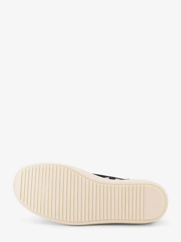 Rick Owens High Top Canvas Sneakers With Zip Closure
