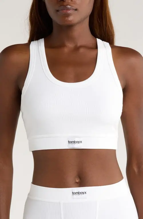 TOMBOYX Essentials Rib Sports Bra - Bright White