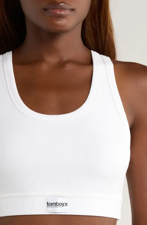 TOMBOYX Essentials Rib Sports Bra - Bright White