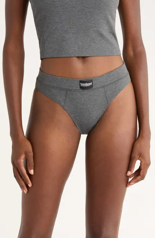 TOMBOYX Rib Bikini Briefs - Heather Gray