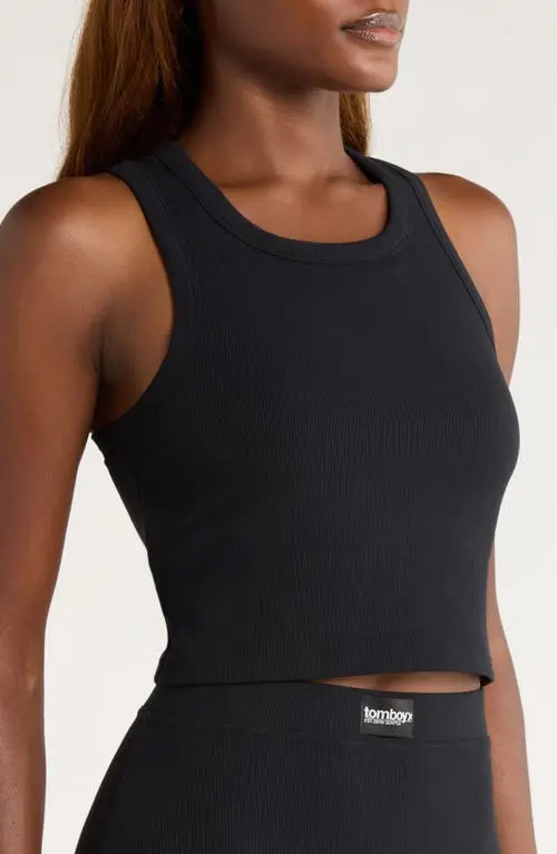 TOMBOYX Rib Longline Sports Bra - Black