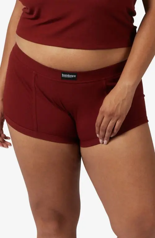 TOMBOYX Rib Boyshorts - Burgundy