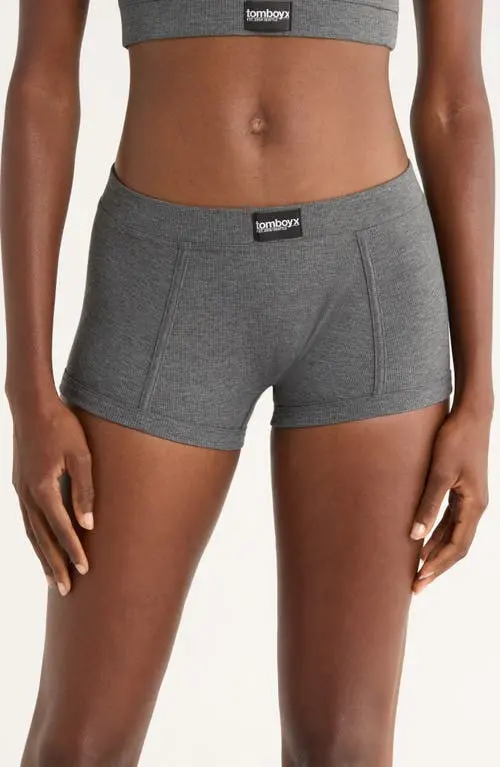 TOMBOYX Rib Boyshorts - Heather Gray