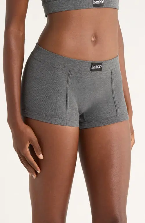 TOMBOYX Rib Boyshorts - Heather Gray