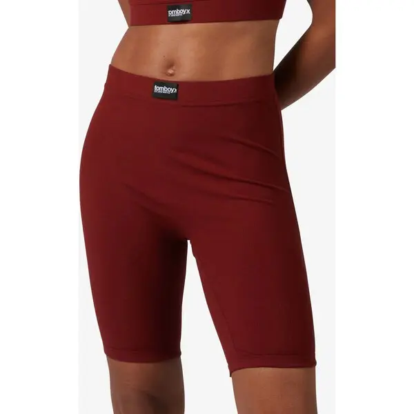 TOMBOYX Rib 9-inch Boxer Briefs - Burgundy