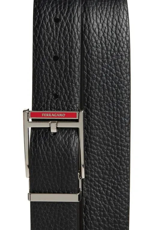 FERRAGAMO Reversible Leather Belt - Nero/t.moro