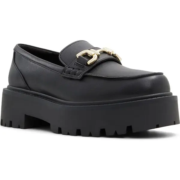 Aldo Platform Lug Sole Loafer - Black