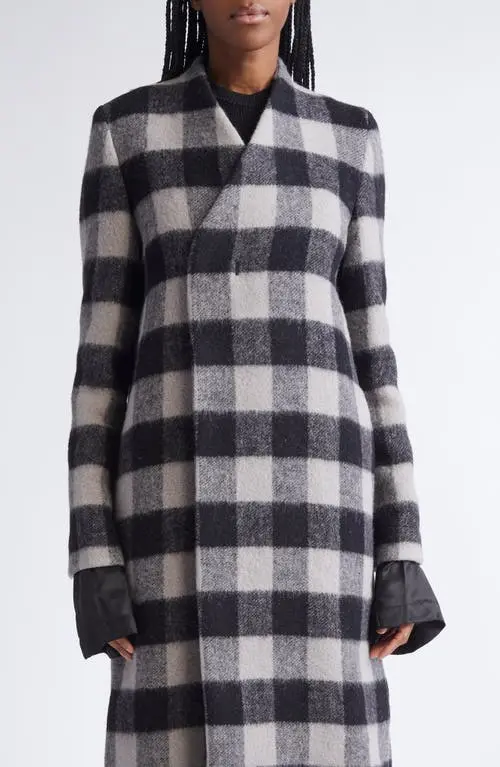 Rick Owens Museum Check Wool Coat