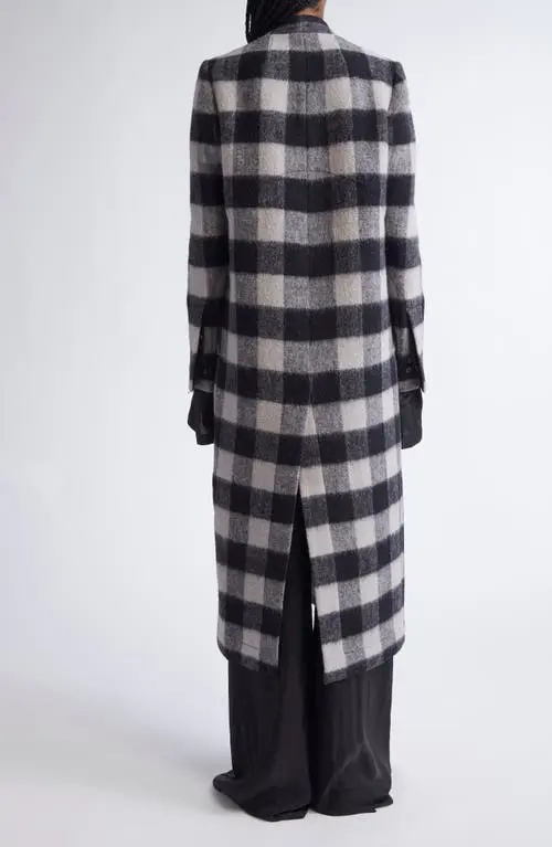 Rick Owens Museum Check Wool Coat