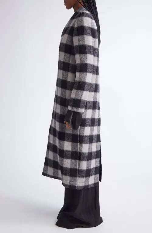 Rick Owens Museum Check Wool Coat