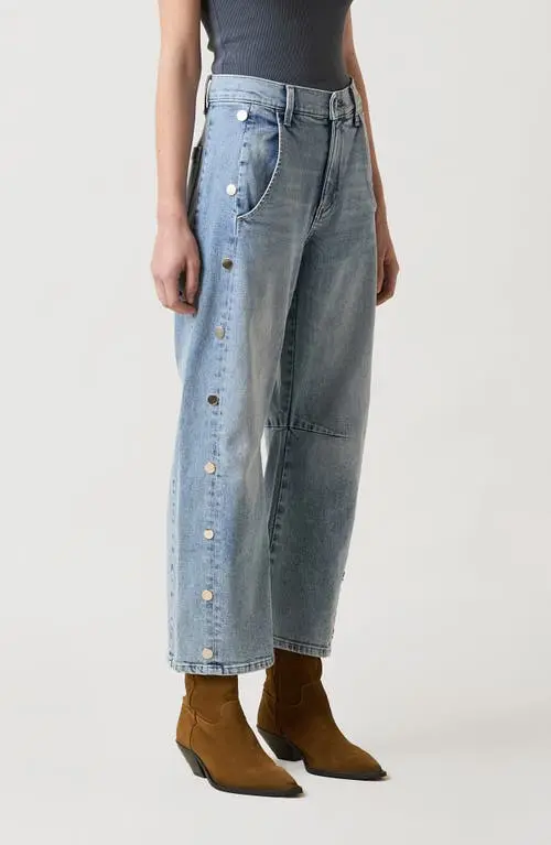 LE JEAN Franke Studded Barrel Leg Jeans