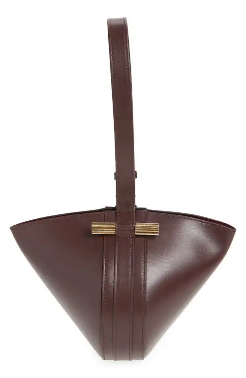 Victoria Beckham Mini Dia Leather Pouch - Dark Burgundy